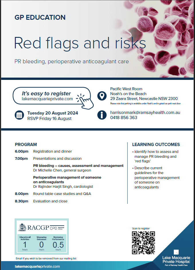 GP Education - Red Flags and Risks - PR Bleeding, Perioperative Anticoagulant Care - HPMI ...
